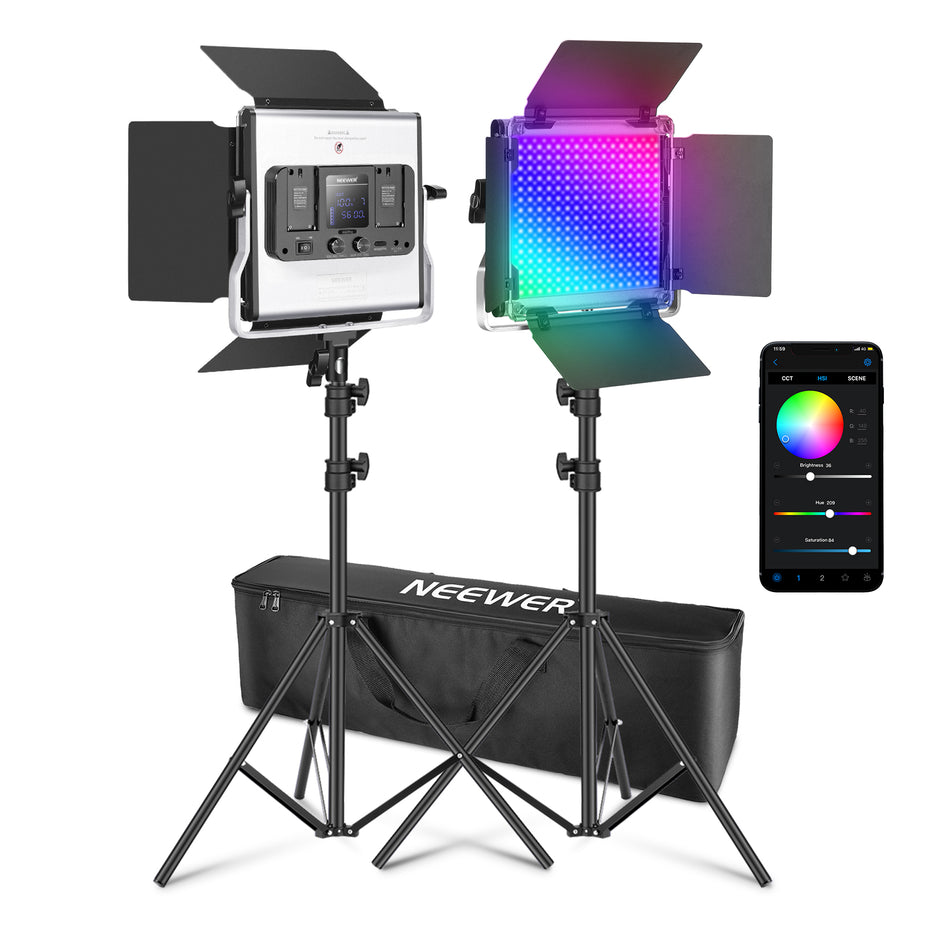 NEEWER 2パック 660 PRO RGB LEDビデオライトとスタンドキット – NEEWER.JP